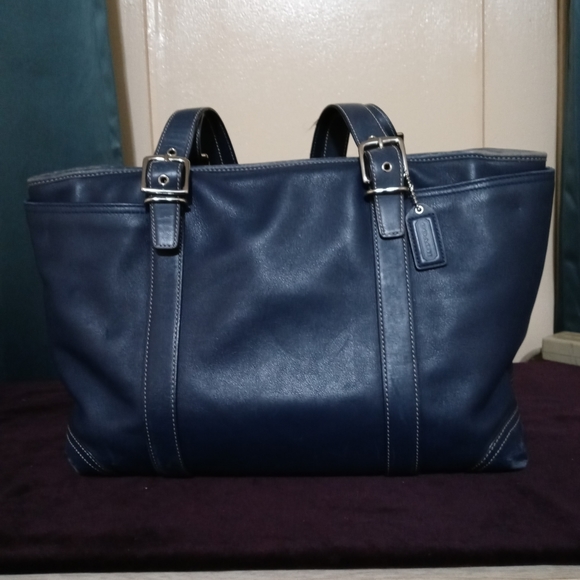 Coach | Bags | Coach Big Blue Leather | Poshmark